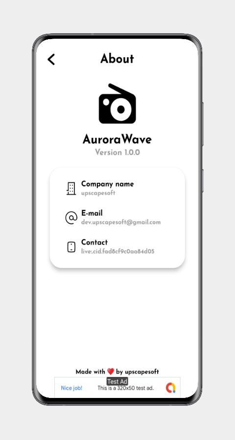 AuroraWave - Single Station Radio App | ADMOB, ONESIGNAL, FIREBASE by upscapesoft